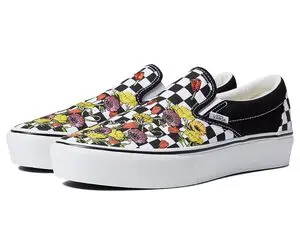 VANS Vans Classic Slip-On Platform Shoes With Pearl Embellishments Multi
