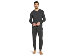 Eberjey Henry - The Long Pj Set Men's Pajama Sets Eucalyptus Gray