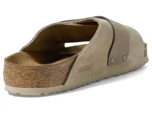 BIRKENSTOCK Kyoto Suede Slide Sandals - Green