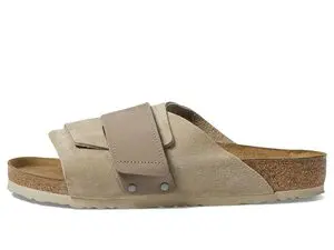 BIRKENSTOCK Kyoto Suede Slide Sandals - Green