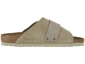 BIRKENSTOCK Kyoto Suede Slide Sandals - Green