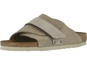 BIRKENSTOCK Kyoto Suede Slide Sandals - Green