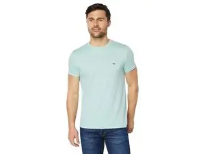 Lacoste Short Sleeve Pima Crew Neck Tee Men's T Shirt Navy Blue Blue