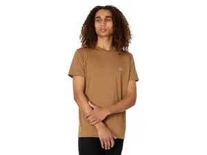 Lacoste Short Sleeve Pima Crew Neck Tee Men's T Shirt Navy Blue Brown