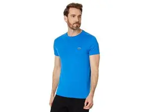 Lacoste Short Sleeve Pima Crew Neck Tee Men's T Shirt Navy Blue Multi