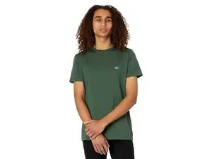 Lacoste Short Sleeve Pima Crew Neck Tee Men's T Shirt Navy Blue Tan