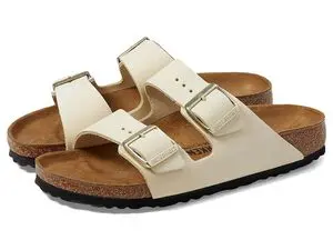 BIRKENSTOCK Birkenstock Arizona Soft Footbed Nubuck Leather Sandals Khaki