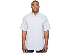 Columbia Big Tall Tamiamitm Ii S/s Short Sleeve Button Up City Grey - Gray