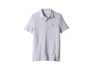LACOSTE Short Sleeve Slim Fit Pique Polo Men's Short Sleeve Pullover Light Blue