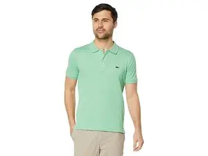 Lacoste Short Sleeve Slim Fit Pique Polo Men's Short Sleeve Pullover Light Blue Green