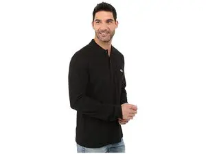 Lacoste Long Sleeve Classic Pique Polo Shirt Long Sleeve Pullover - Black