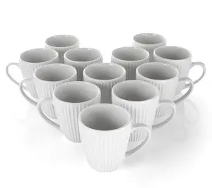 ELAMA 12 Piece 8 Oz. Elle Mug Set - One-color