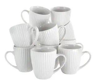ELAMA 12 Piece 8 Oz. Elle Mug Set