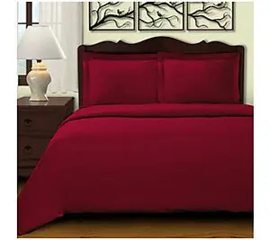 SUPERIOR 400-thread Count Solid Duvet Cover Set Full/queen