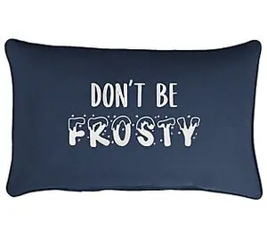 SORRA HOME Don't Be Frosty Embroidered Sunbrell A Pillow - One-color