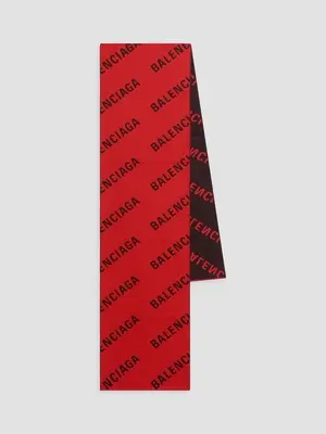 Balenciaga Allover Logo Macro Scarf