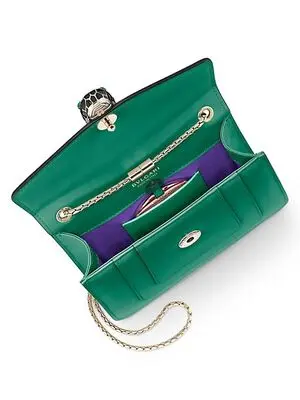 BVLGARI Small Serpenti Leather Crossbody Bag - Emerald Green