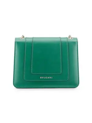 BVLGARI Small Serpenti Leather Crossbody Bag - Emerald Green