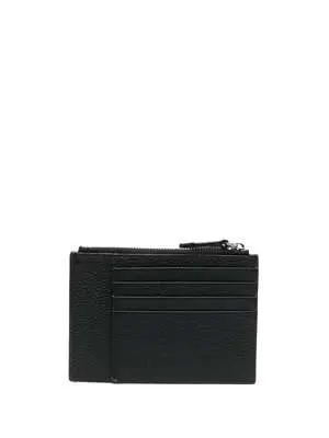 LANCEL Logo Leather Card Holder - Black
