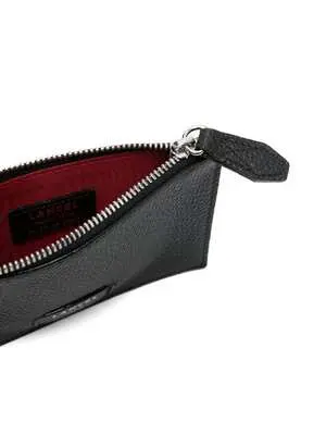 LANCEL Logo Leather Card Holder - Black