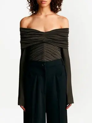 Khaite The Panza Off-shoulder Bodysuit