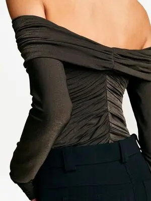 Khaite The Panza Off-shoulder Bodysuit