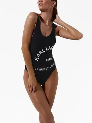 Karl Lagerfeld Logo-print Swimsuit