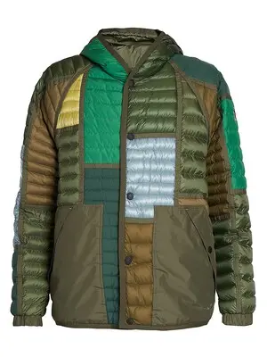 Moncler Men's Raron Patch Down Jacket - Patchwork  - Patchwork