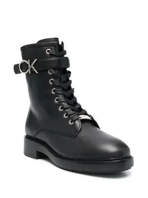Calvin Klein Buckle Combat Boots