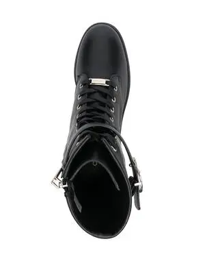 Calvin Klein Buckle Combat Boots