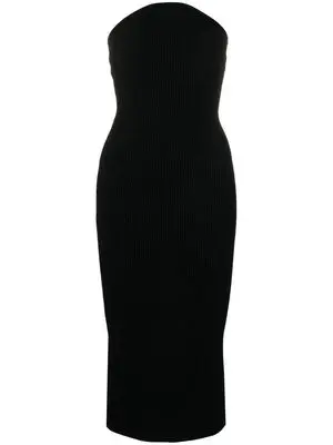 Khaite Rumer Ribbed Midi Dress