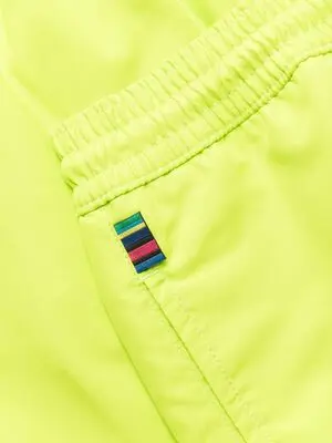 Paul Smith Logo-patch Drawstring Swim-shorts - Green