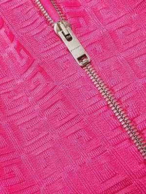 Givenchy 4g Jacquard Long-sleeved Dress - Pink