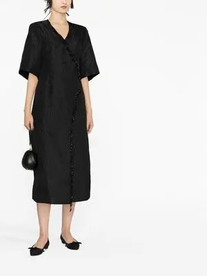 GANNI Jacquard Organza Midi Dress