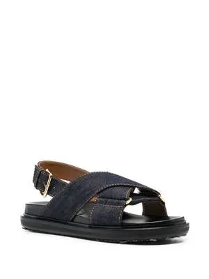 Marni Criss-cross Denim Sandals