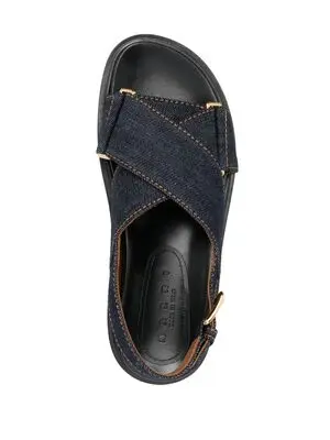 Marni Criss-cross Denim Sandals