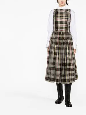 MOLLY GODDARD Check-pattern Sleeveless Dress