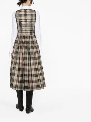 MOLLY GODDARD Check-pattern Sleeveless Dress