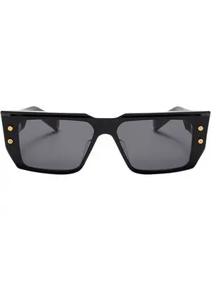 Balmain Logo Square-frame Sunglasses