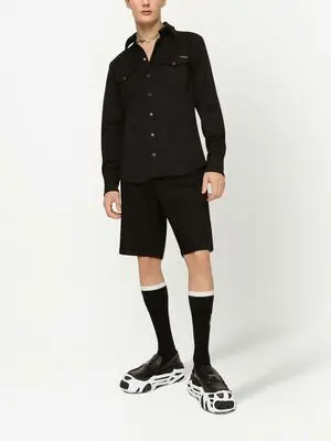 Dolce & Gabbana Coated Denim Shirt - Black