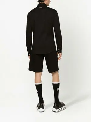 Dolce & Gabbana Coated Denim Shirt - Black
