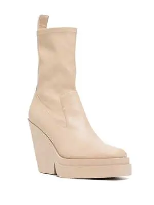 GIABORGHINI Texan 120mm Ankle Boots - Neutrals