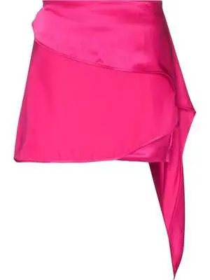 Gauge81 Drape-detail Satin Skirt - Pink