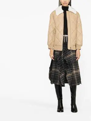 STAND STUDIO Diamond-quilted Faux-leather Jacket