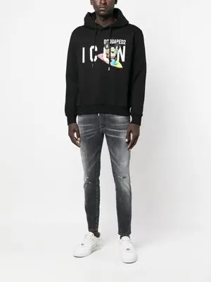 Dsquared2 Logo-print Drawstring Hoodie