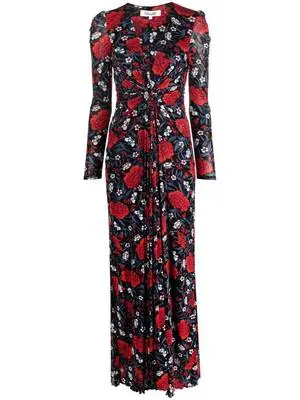 Diane Von Furstenberg Adara Maxi Dress With Floral Print