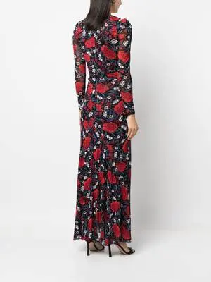 Diane Von Furstenberg Adara Maxi Dress With Floral Print