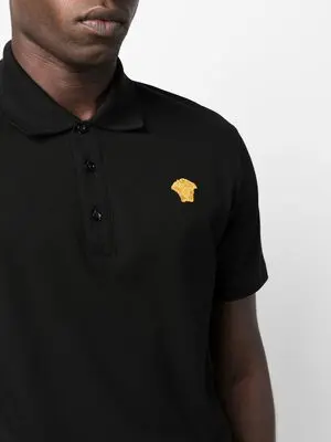 Versace Medusa Embroidered Polo Shirt