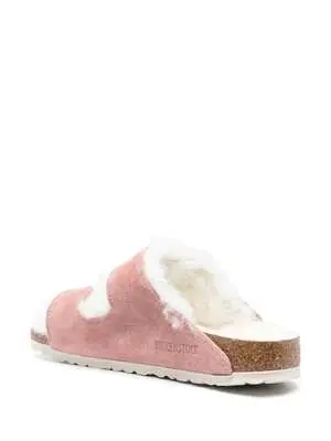 BIRKENSTOCK Shearling Double Buckle Slides