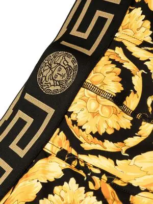 Versace Baroque-print Cotton Boxer Briefs